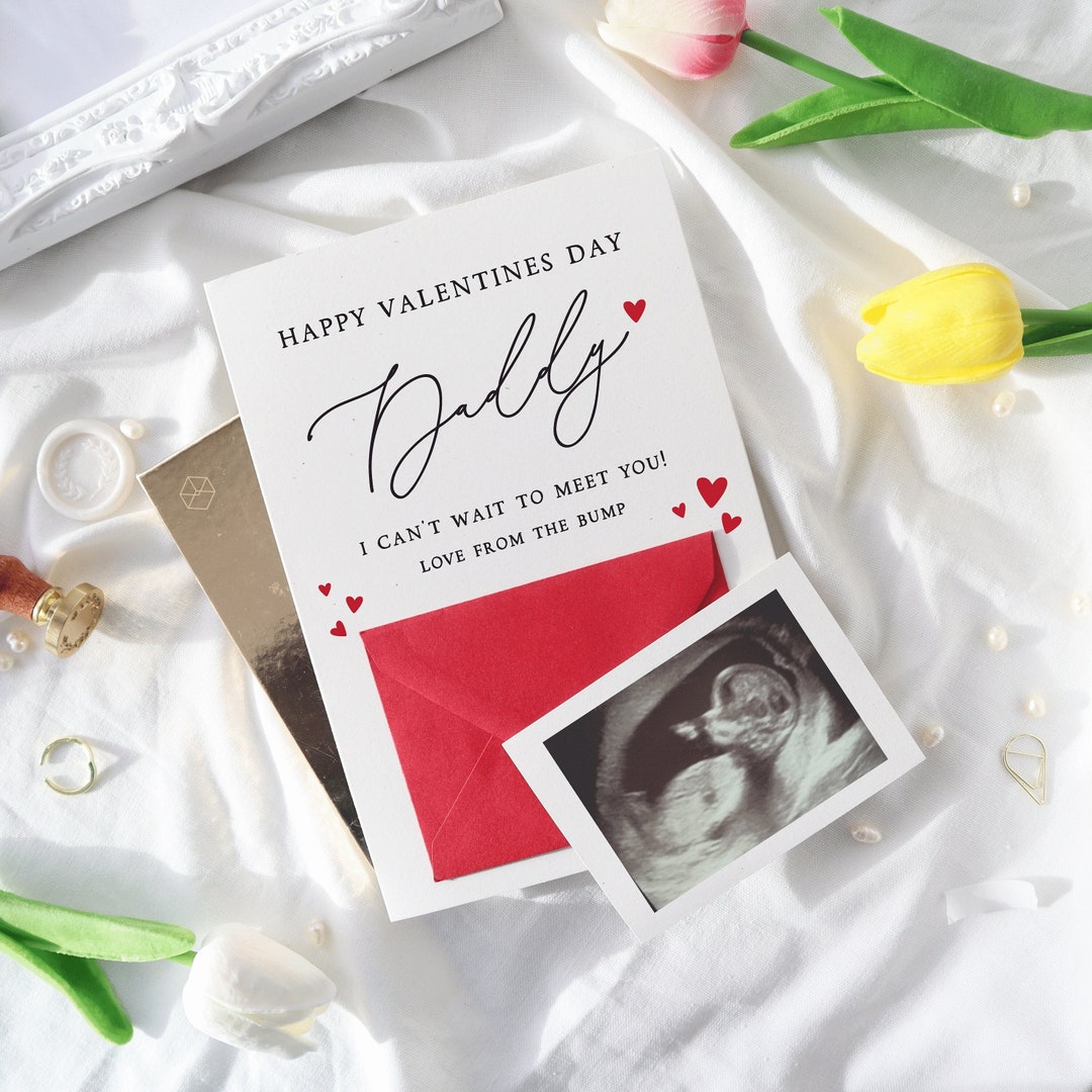 Valentines Day Card From the Bump, Valentines Day Card for Daddy ...