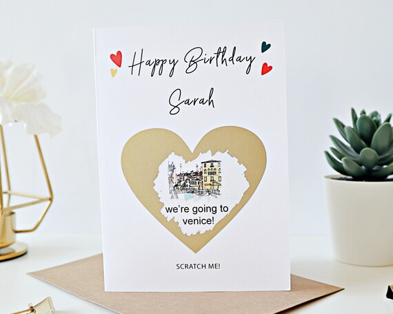 You're Going to Venice Card Birthday Scratch Card - Etsy UK