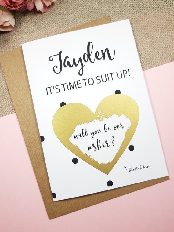 Will you be our usher card Will you be an usher card usher | Etsy