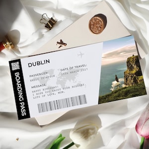 Dublin Holiday Reveal Ticket, You're Going to Dublin Card, Personalised ...