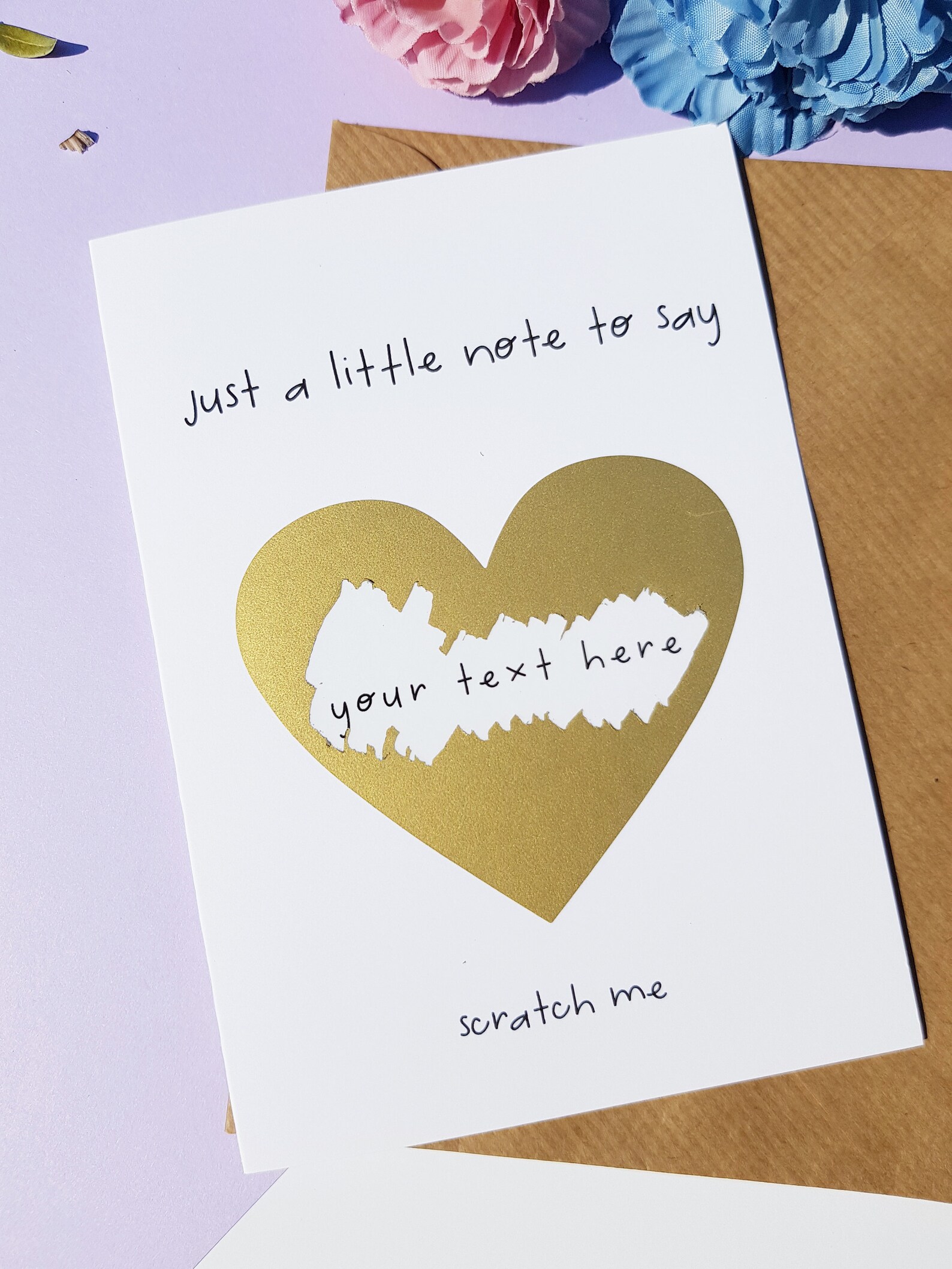 Personalised Just a Little Note to Say Card Just a Little - Etsy UK
