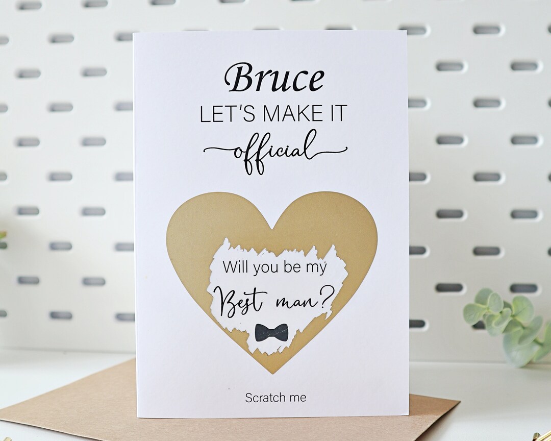 Will You Be My Best Man Cards, Best Man Proposal Cards, Personalised ...