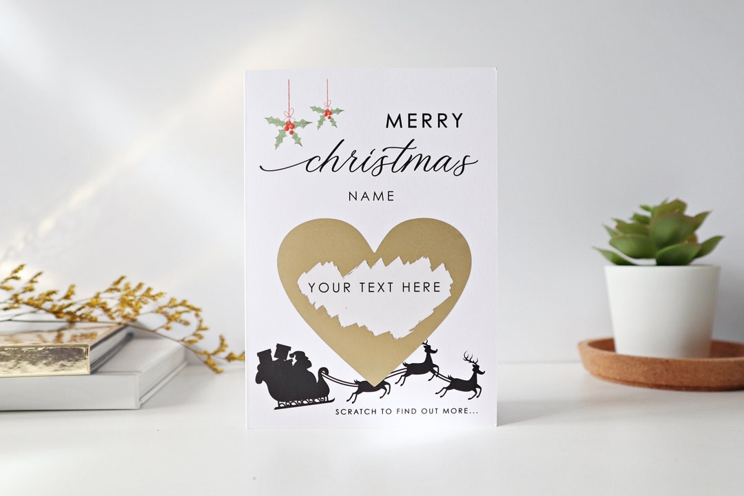 Christmas Personalised Scratch Cards Reveal Scratch Card - Etsy UK