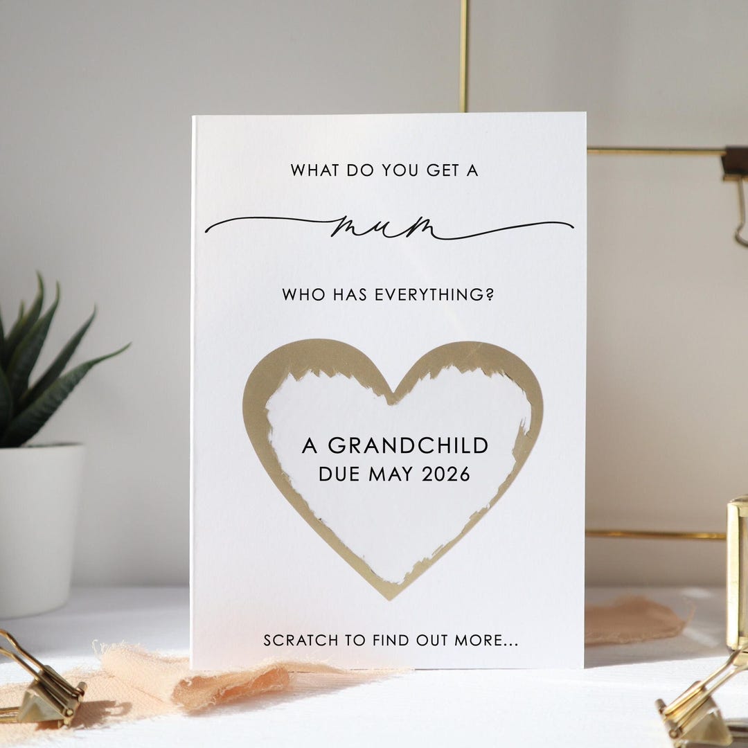 Pregnancy Reveal Scratch Card, Baby Reveal Scratch Cards, Baby ...