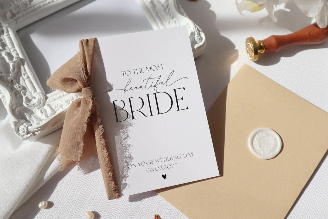 Personalised Card for Bride From Bridesmaid, Wedding Card From ...