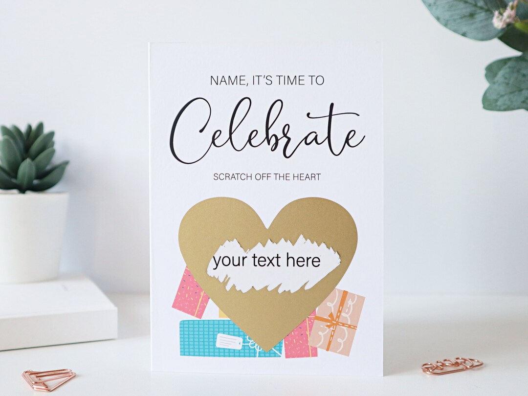 Birthday Scratch off Cards, Happy Birthday Scratch Cards, Birthday ...