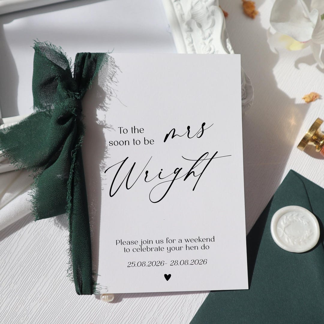 Personalised Hen Party Card for Bride, Persoanlised Hen Do Card, Card ...