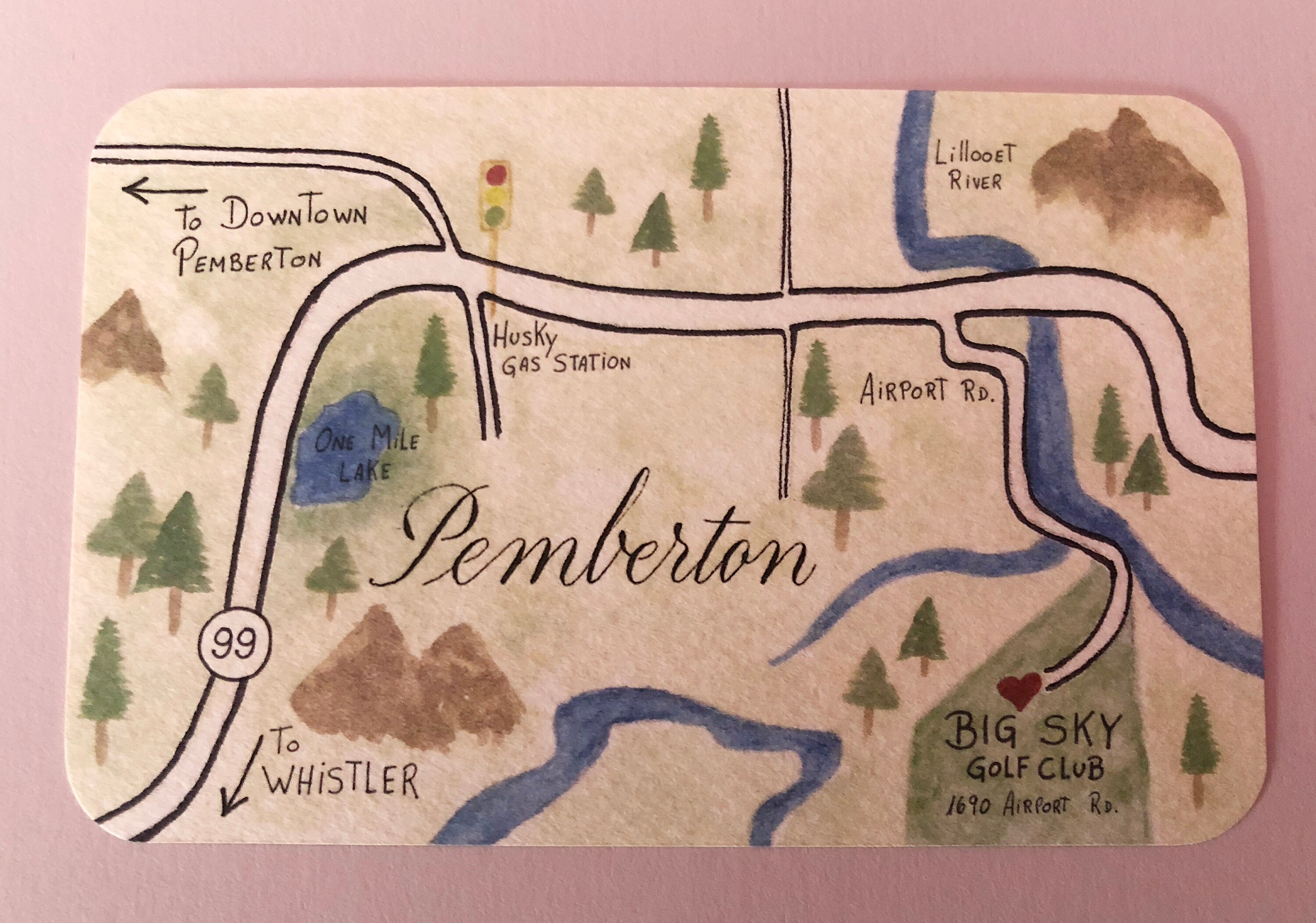 Printable Pemberton Watercolour Map for Wedding Invitations. - Etsy