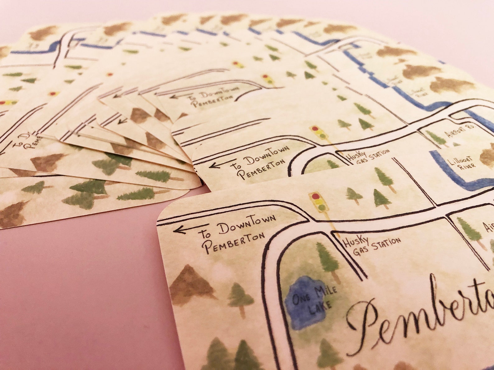 Printable Pemberton Watercolour Map for Wedding Invitations. - Etsy