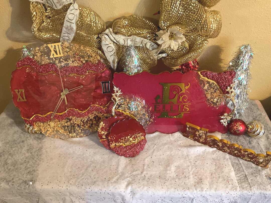 Clock and Tray Set - Etsy