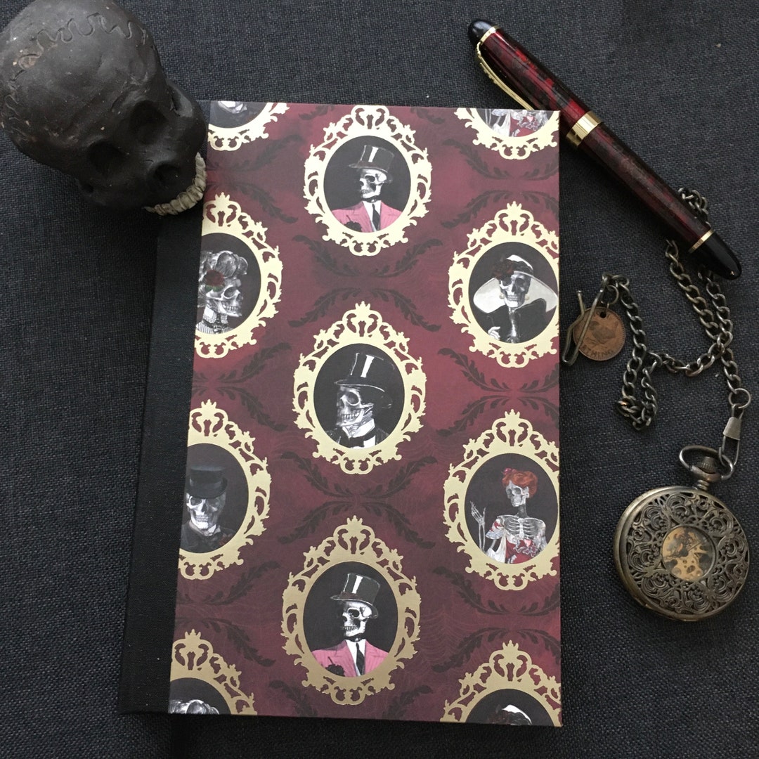 Fancy Skeletons Lined Journal - Etsy