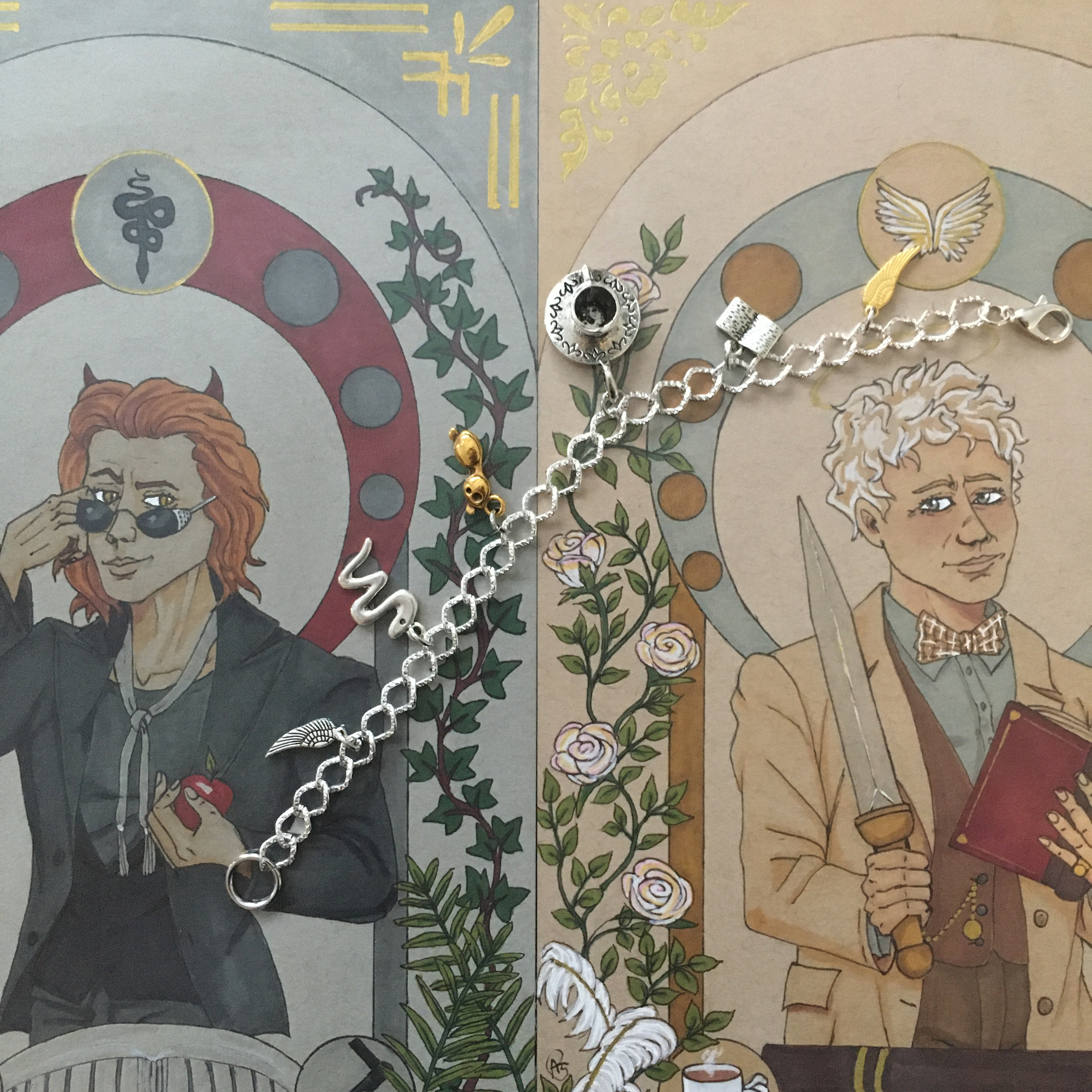 Aziraphale and Crowley Friendship Necklaces - Etsy