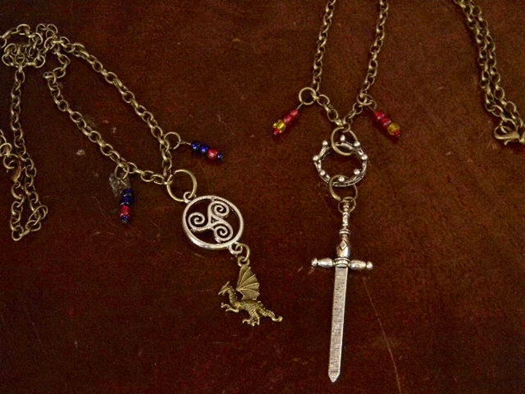 Arthur and Merlin Friendship Necklaces - Etsy