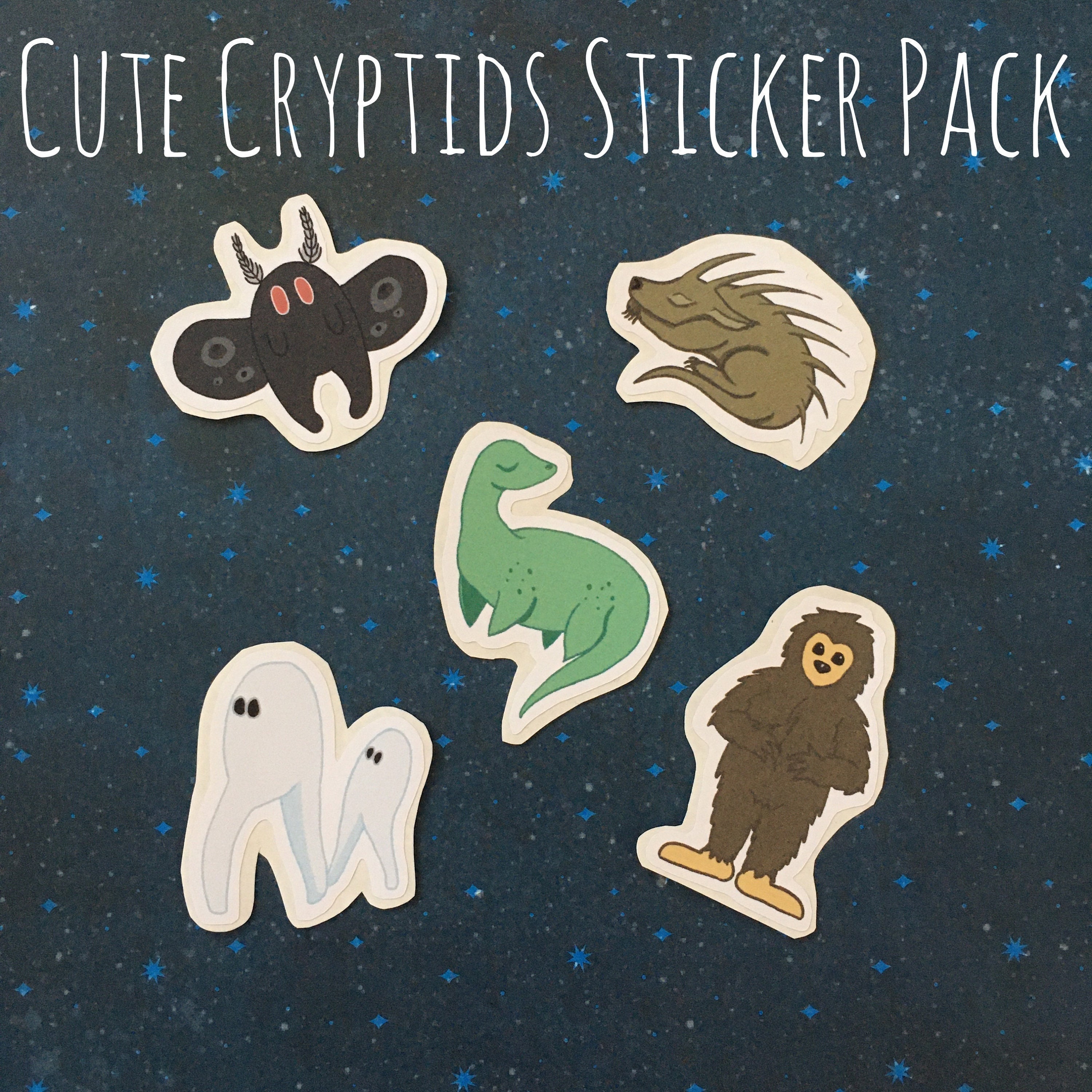 Cute Cryptids Sticker Pack | Etsy