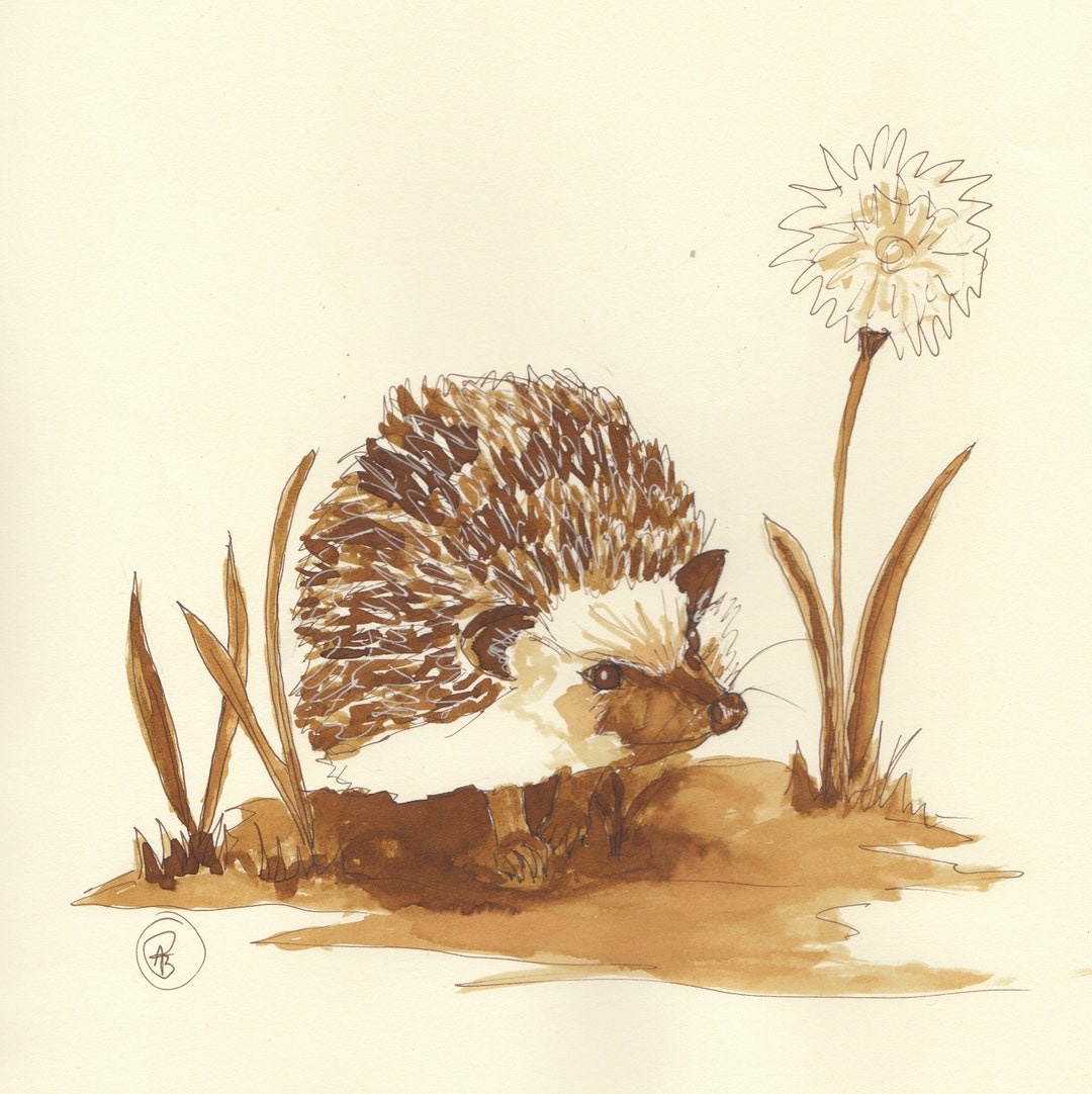 Digital Printable Hedgehog Wall Art - Etsy