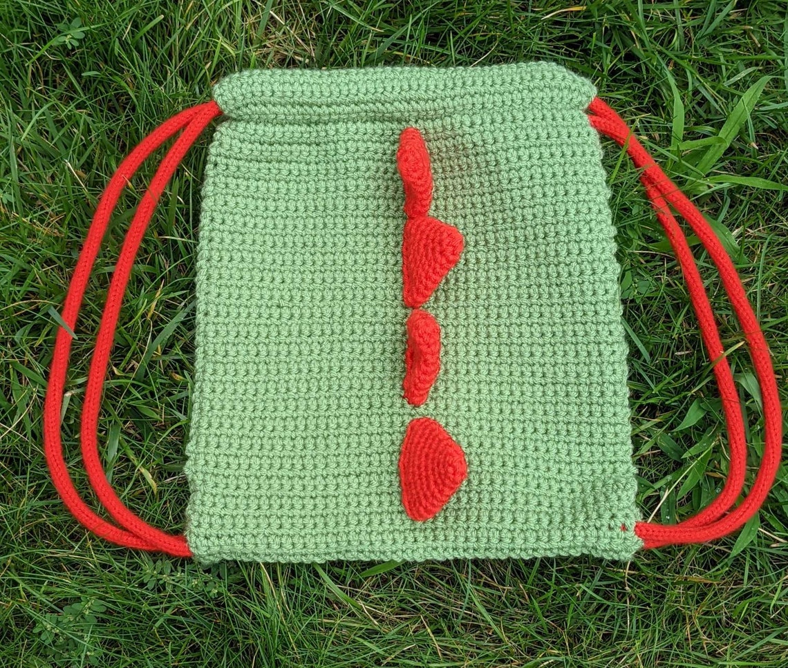 School, Child's Backpack, Dinosaur, Crochet Dinosaur Backpack With ...