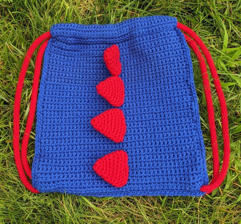 School, Child's Backpack, Dinosaur, Crochet Dinosaur Backpack With ...