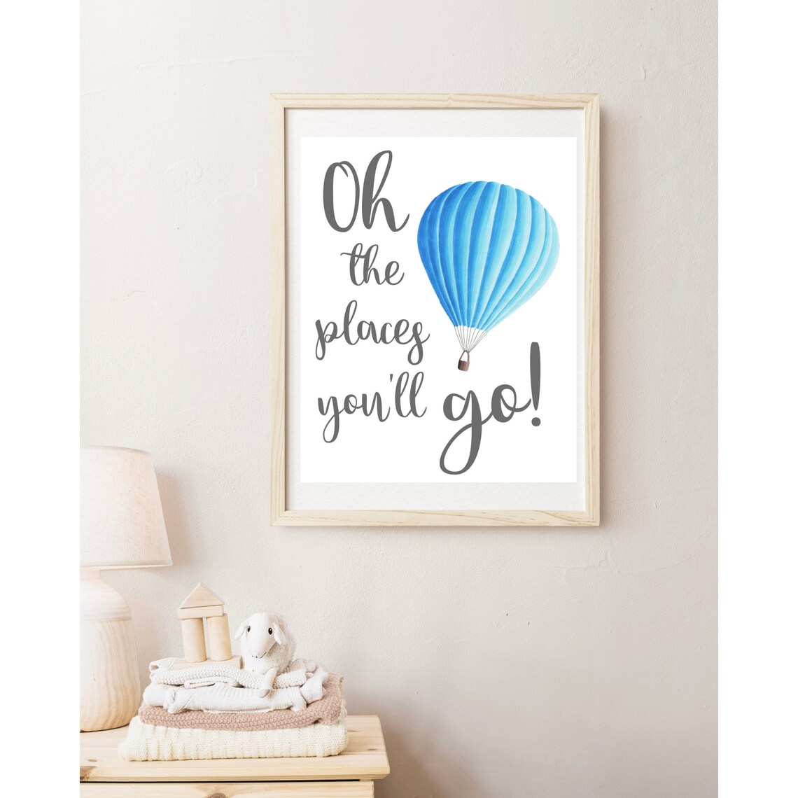 Oh the Places You'll Go Hot Air Balloon 8x10 Printable Wall Art ...