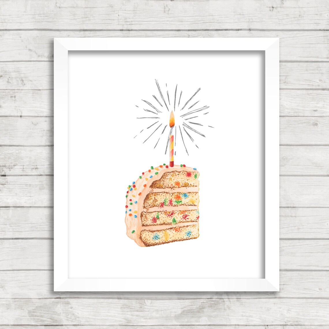 Birthday Cake 8x10 Printable Instant Download Birthday Party | Etsy