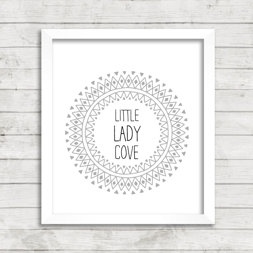 Little Lady Cove Mermaid Boho 8x10 Wall Printable, Instant Download ...