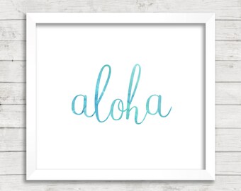 Aloha Printable Art | Etsy