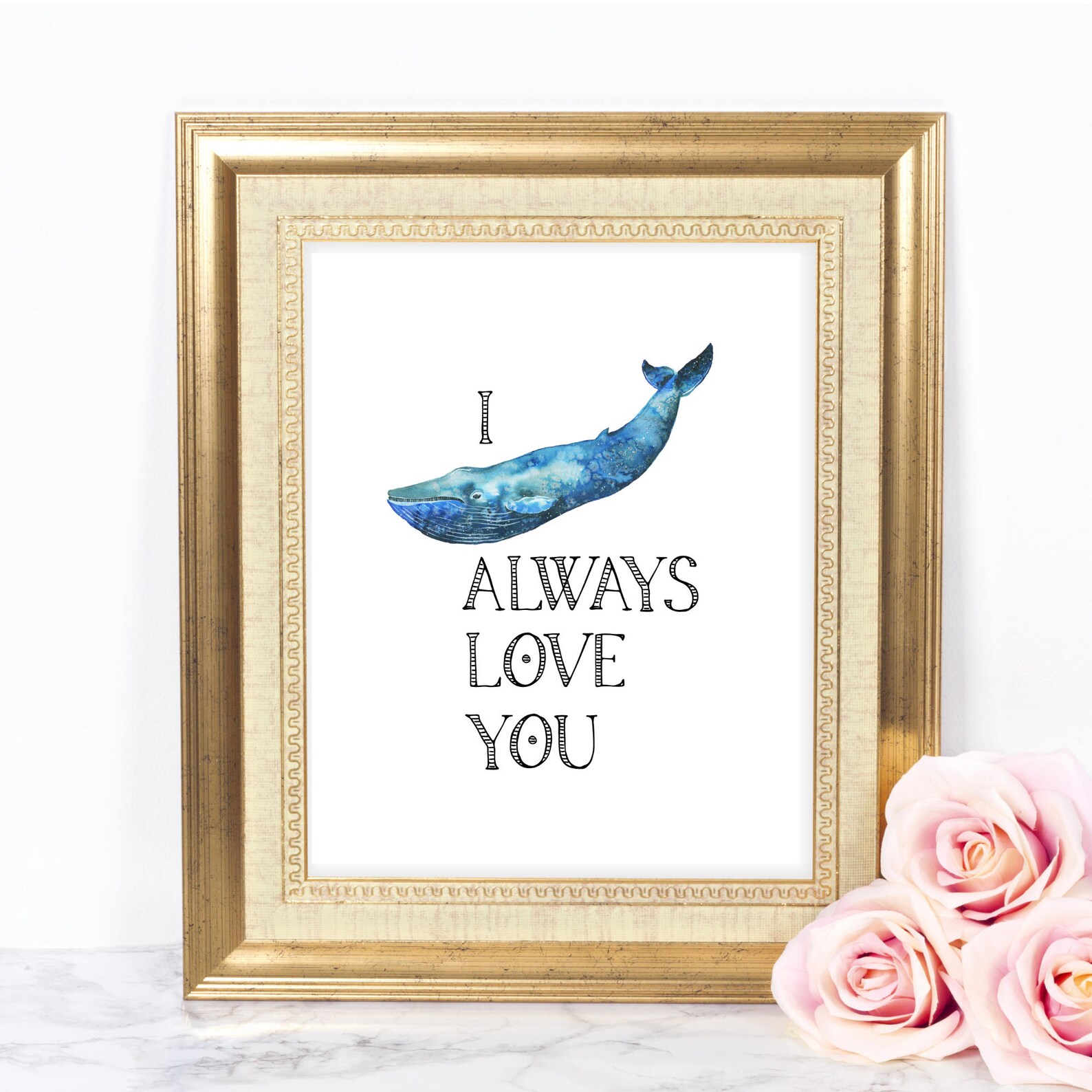 I Whale Always Love You 8x10 Printable Wall Art Digital - Etsy