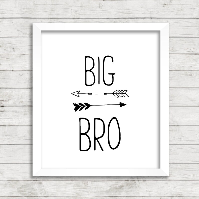 Big Bro Arrows Boho 8x10 Wall Printable Instant Download Big - Etsy