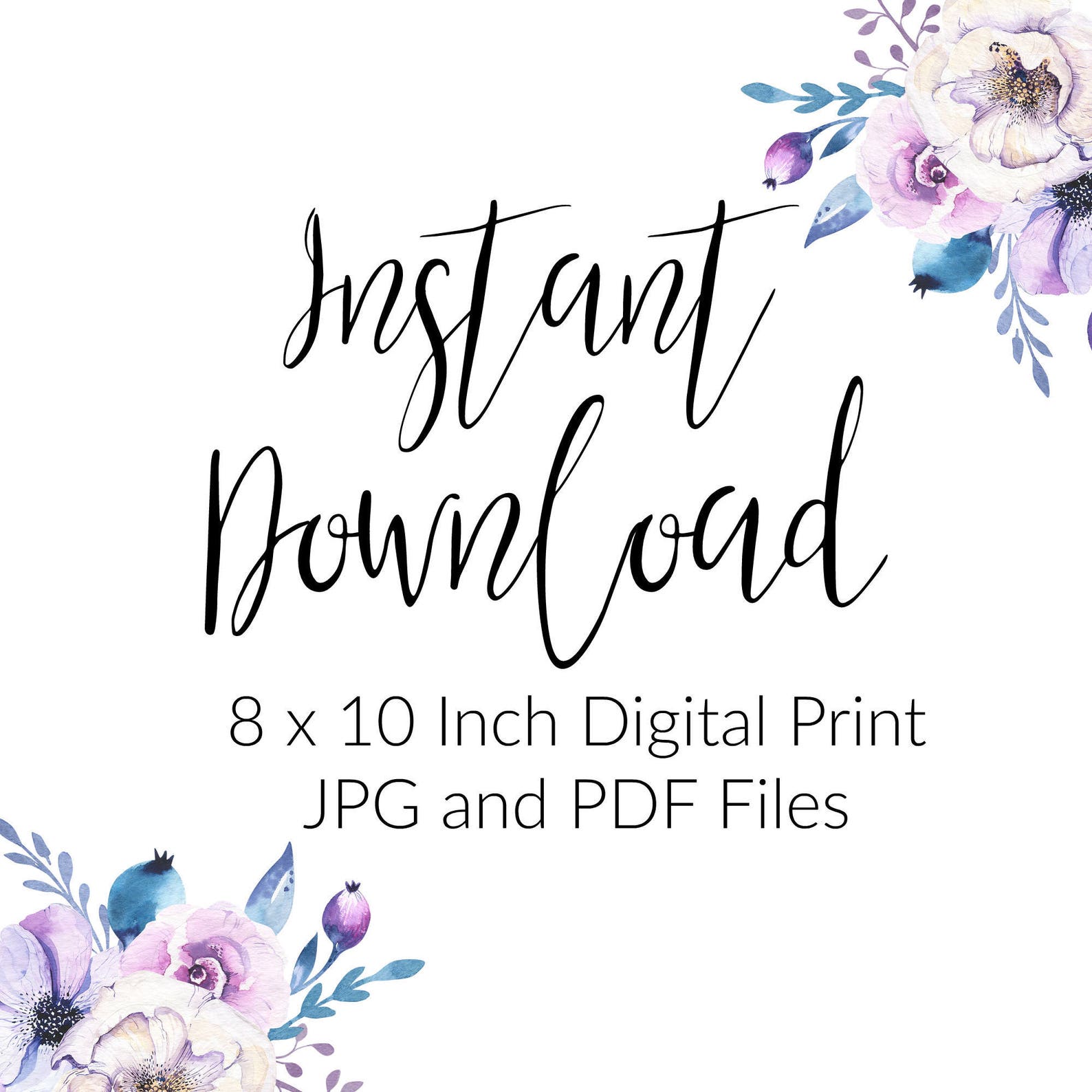 Happy Birthday Cake 8x10 Printable Instant Download Birthday - Etsy