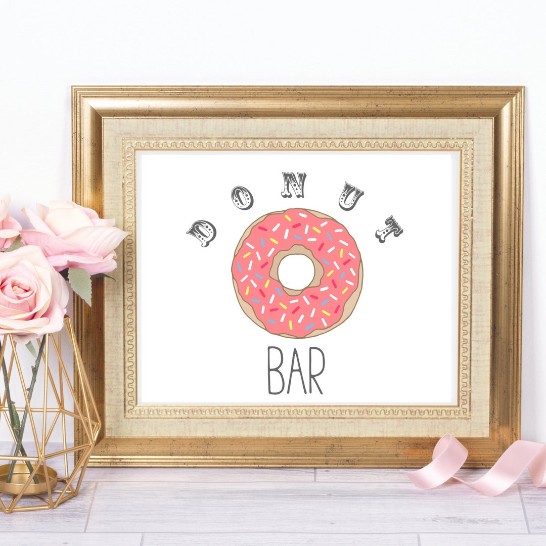 Donut Bar Party 8x10 Printable, Instant Download, Dessert Table Decor ...