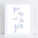You Me and the Sea Watercolor 8x10 Printable Wall Art Instant - Etsy