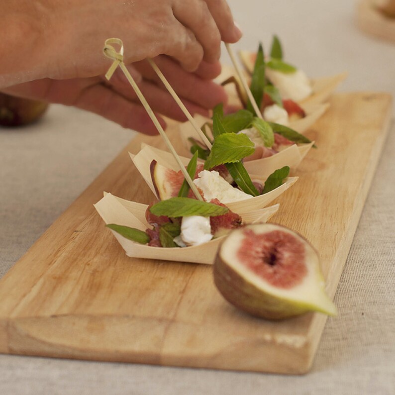 PINE FOOD BOAT Tray Plate Bowl 6 Sizes Mini Canape - Etsy