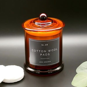 Cotton Buds Holder, Cotton Wool Pads Jar, Cotton Wool Balls Container ...