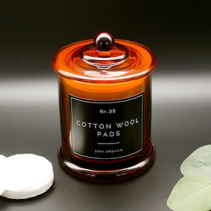 Cotton Buds Holder, Cotton Wool Pads Jar, Cotton Wool Balls Container ...