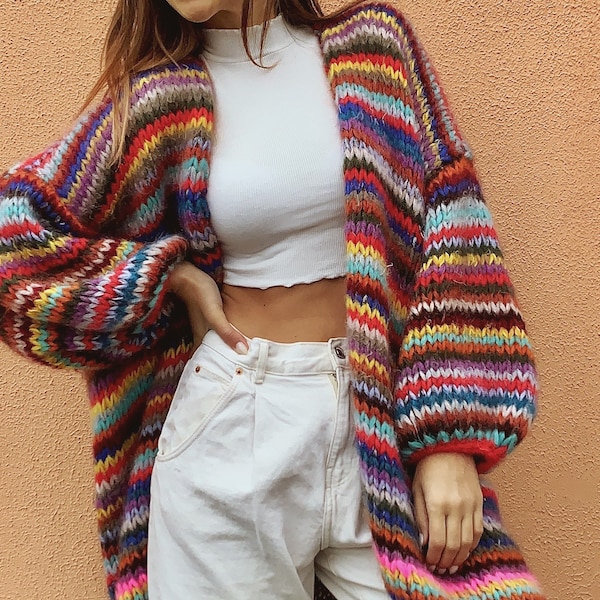 Multi Color Cardigan - Etsy