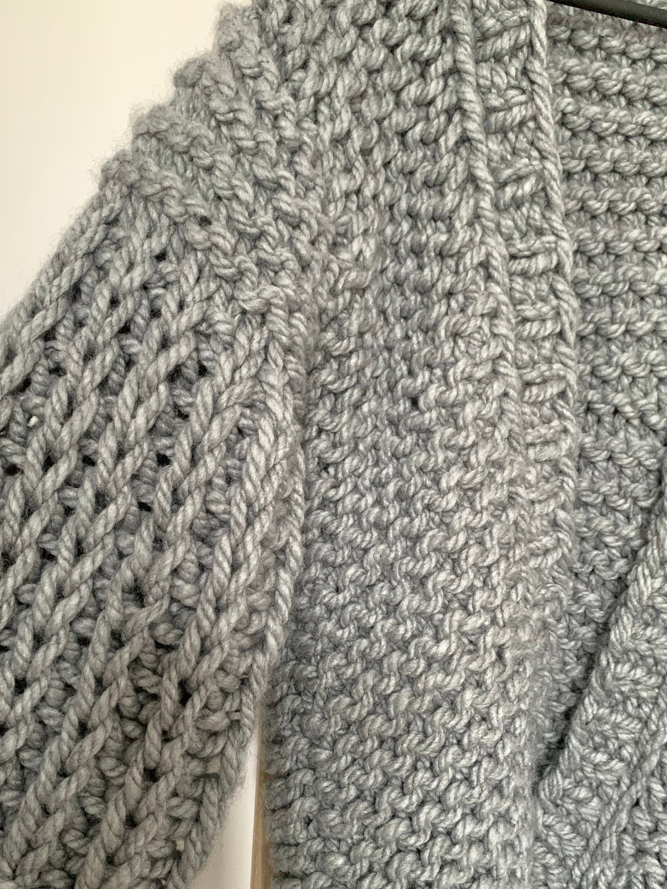 Oversized Grey Chunky Cardigan Hand Knit Cardigan From - Etsy