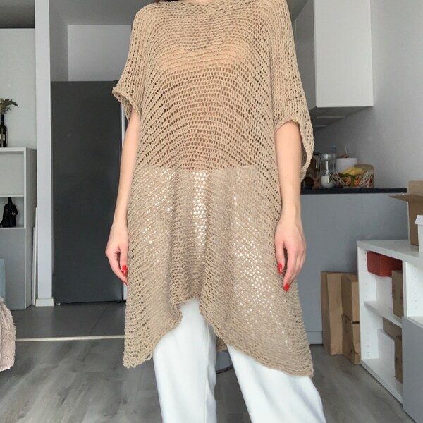 Hand Knit Cape - Etsy