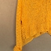 Yellow Fishnet Top Arm Knit Cotton Sweater - Hand Knit Cotton Women ...