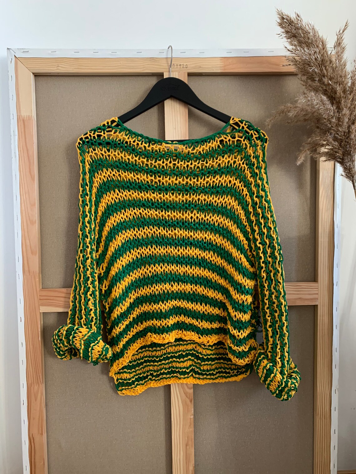 Lilac Knit Cotton Sweater Hand Knit Cotton Women Sweater Loose Cotton ...