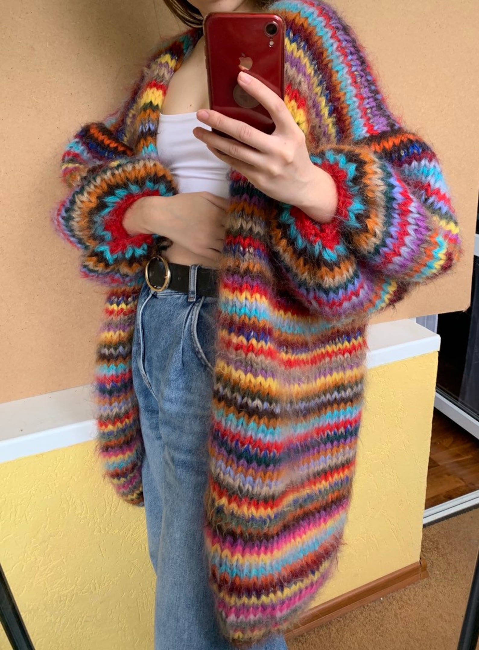 Rainbow Stripes Multicolor Cardigan One Size PRE-ORDER - Etsy