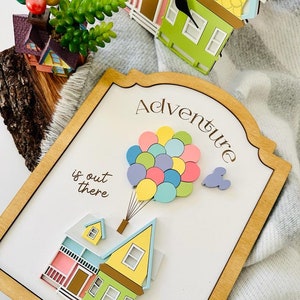 Adventure Awaits Sign: UP Movie Inspired Carl and Ellie Decor - Etsy