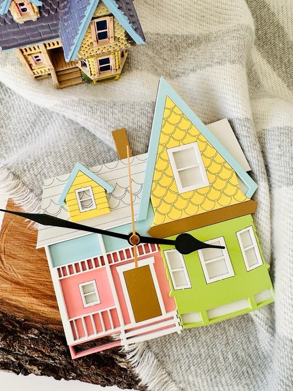 Pixar Up House UP House Wall Clock, PIXAR UP, Carl And Ellie Decor, Up