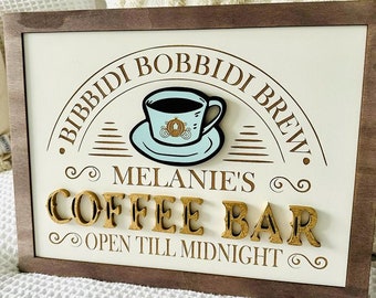 Coffee Bar Sign, Mickey Mouse Coffee Bar Sign, Disney Home Decor ...