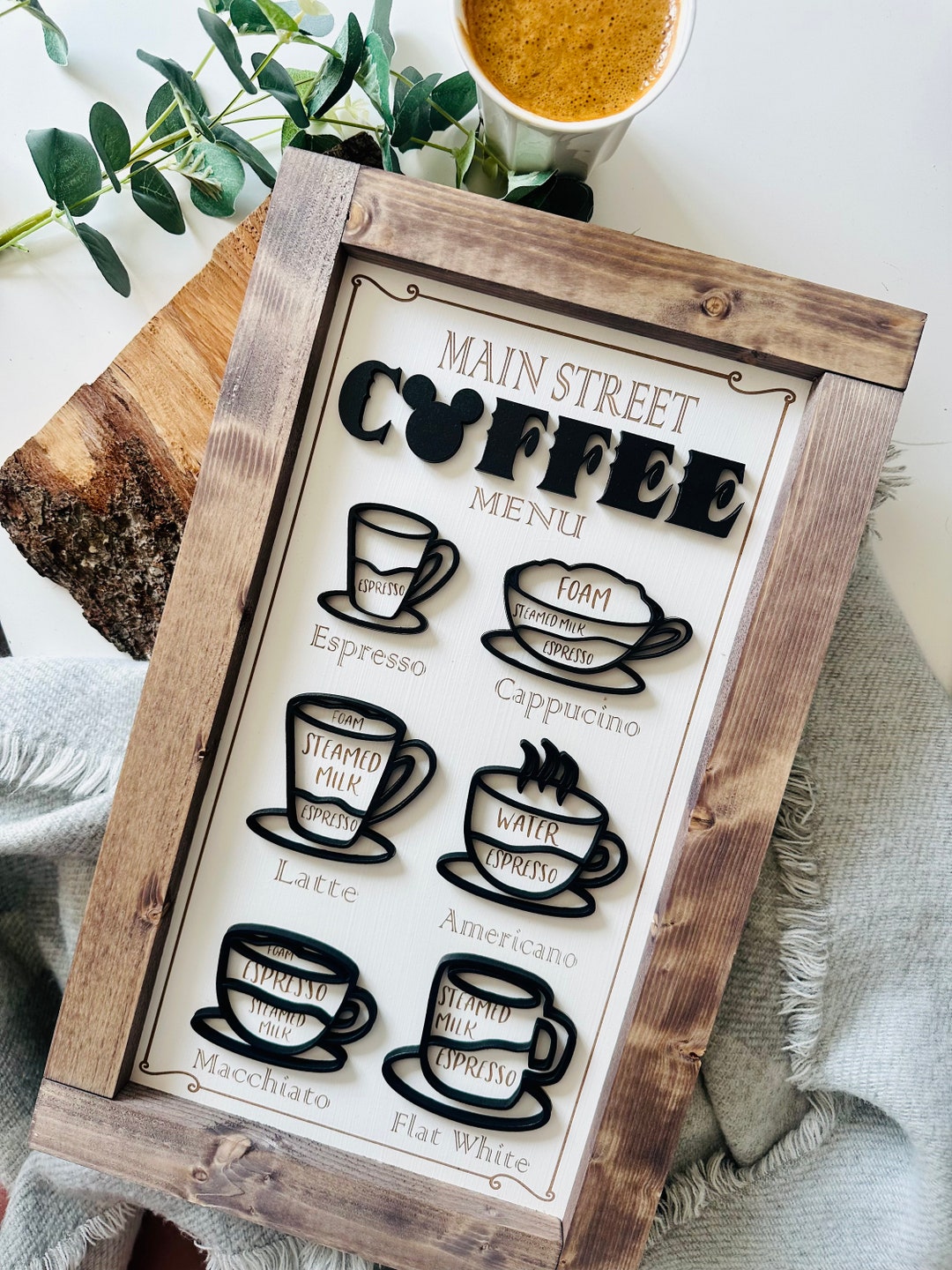 Main Street Coffee Menu Sign Kitchen Home Decor Disney Home - Etsy