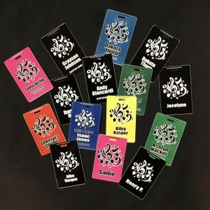 MUSIC Bag Tag • Musical Notes • Treble Clef • Bass Clef • Personalized ...