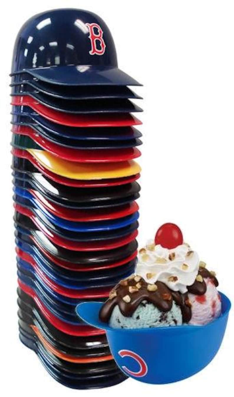 Set of 30 MLB Baseball Team 8oz Ice Cream Sundae Helmet Snack Bowl Cups ...