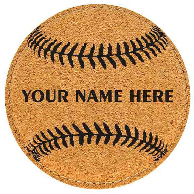 Personalized Baseball 6pc Coaster Set - Etsy