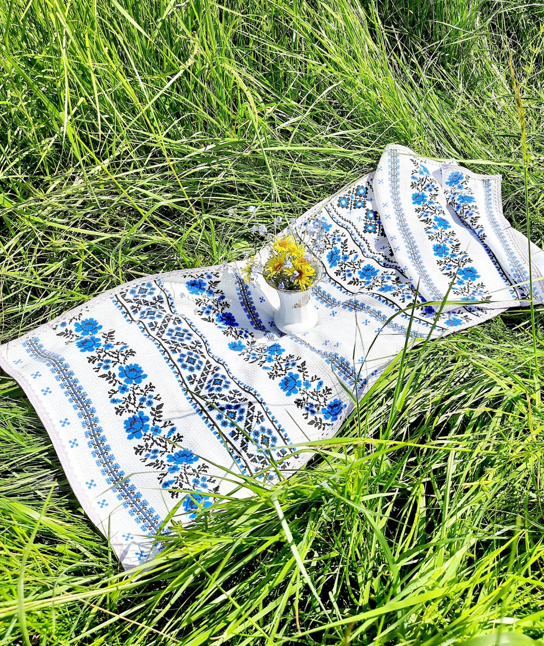 Handmade Ukrainian Table Runner Table Linens Cotton Towel Rustic Dining ...