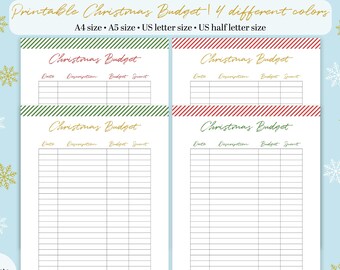 Christmas Spending Tracker - Etsy