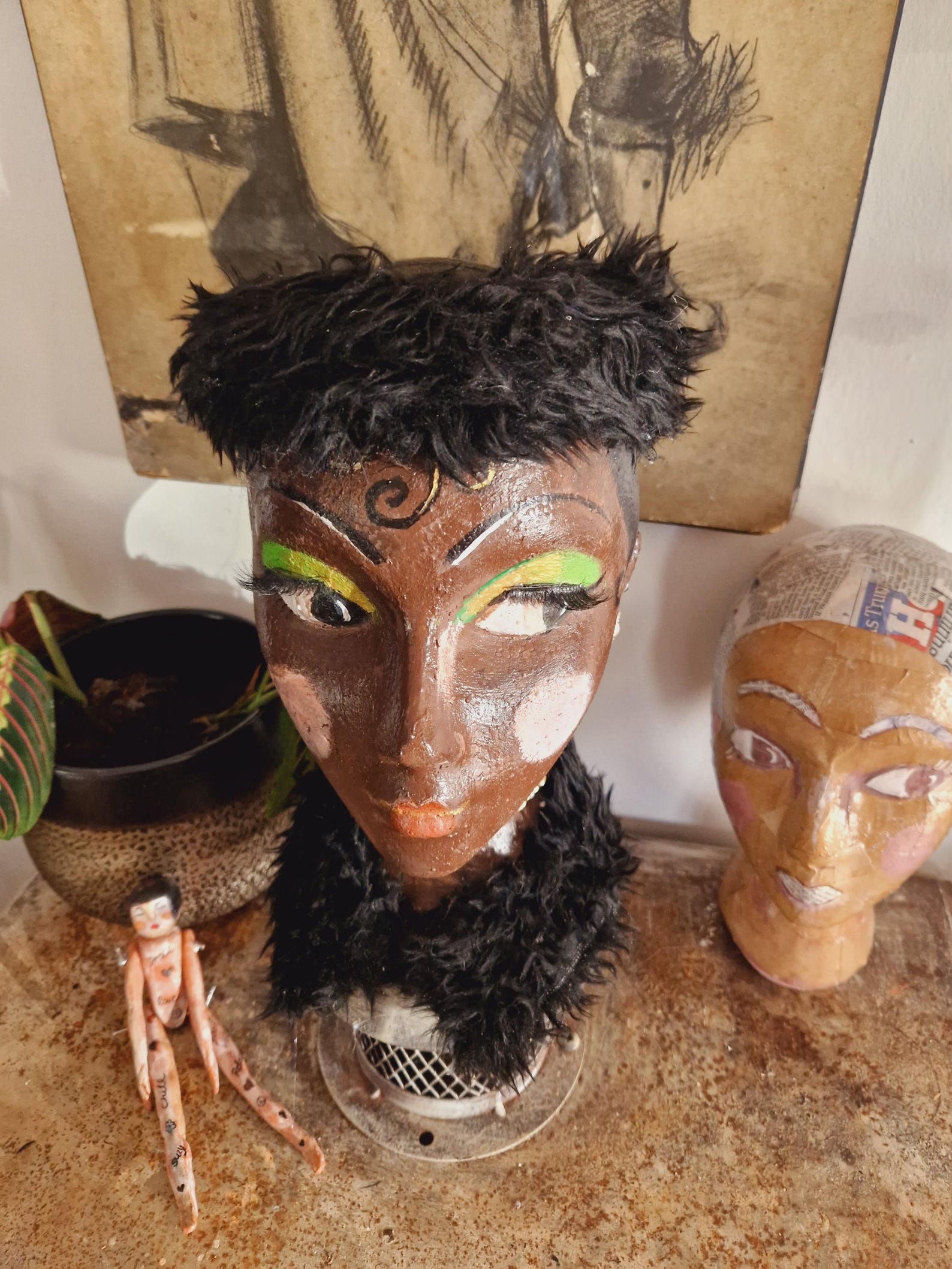 Vintage Mannequin Head/ Wig Mannequin/ Hat Display/ Mannequin Head ...