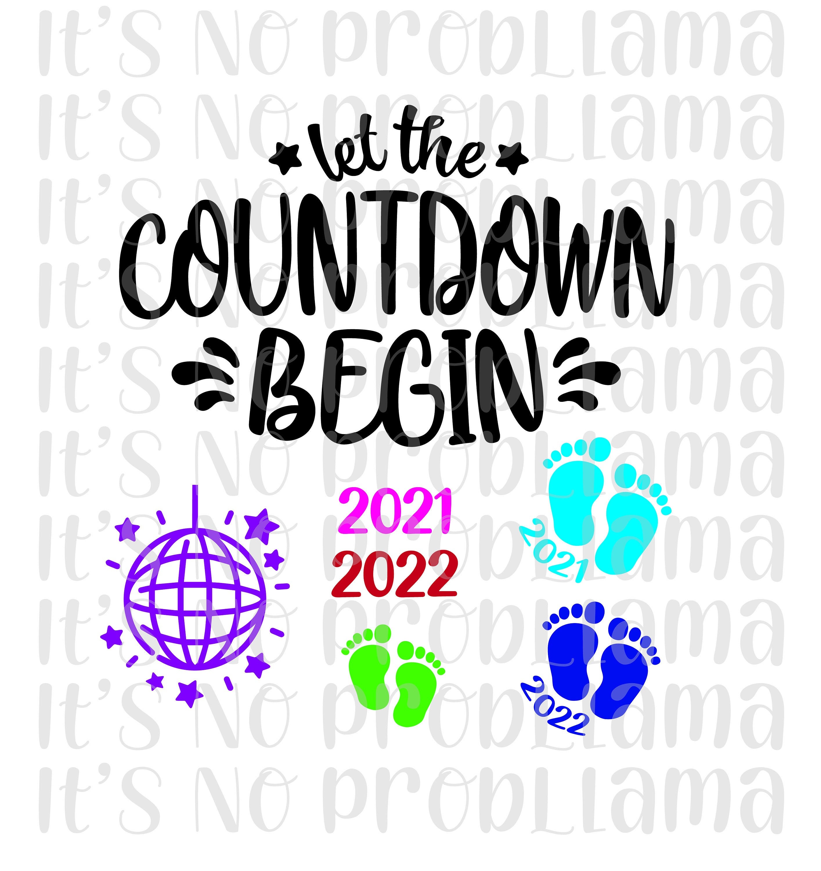 Let the Countdown Begin Funny Pregnancy Announcement New | Etsy